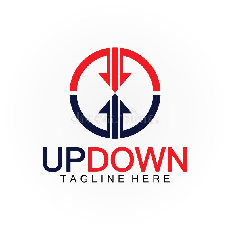 Arrows Up Down Logo Icon Design Template Stock Vector - Illustration of ...