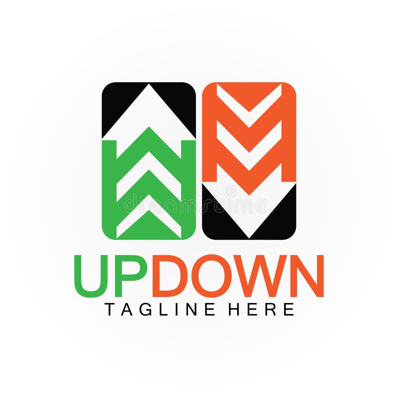 Arrows Up Down Logo Icon Design Template Stock Vector - Illustration of ...