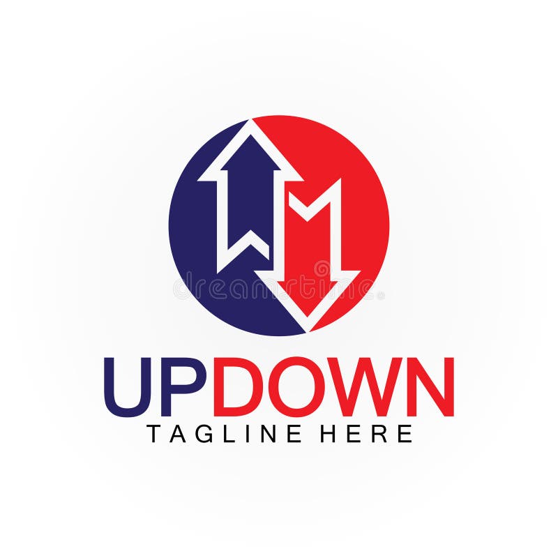 Arrows Up Down Logo Icon Design Template Stock Vector - Illustration of ...