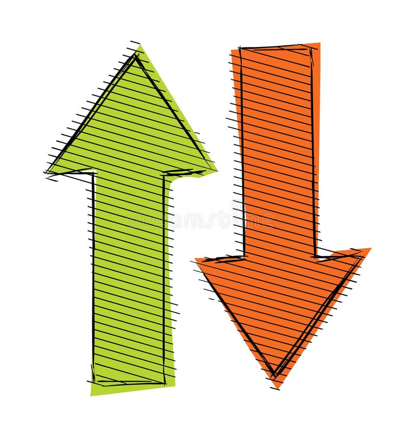 Arrows up and down stock vector. Illustration of business - 31016168