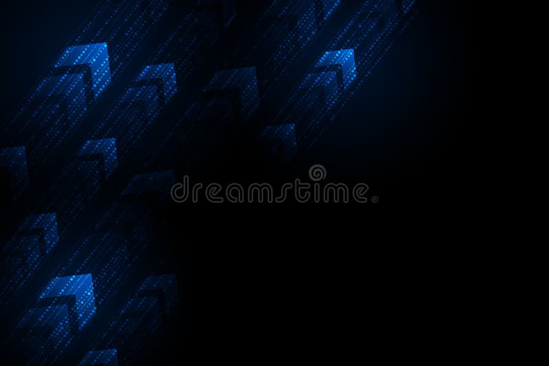 Arrows Up with Speed Line on Blue Background, Copy Space Composition ...