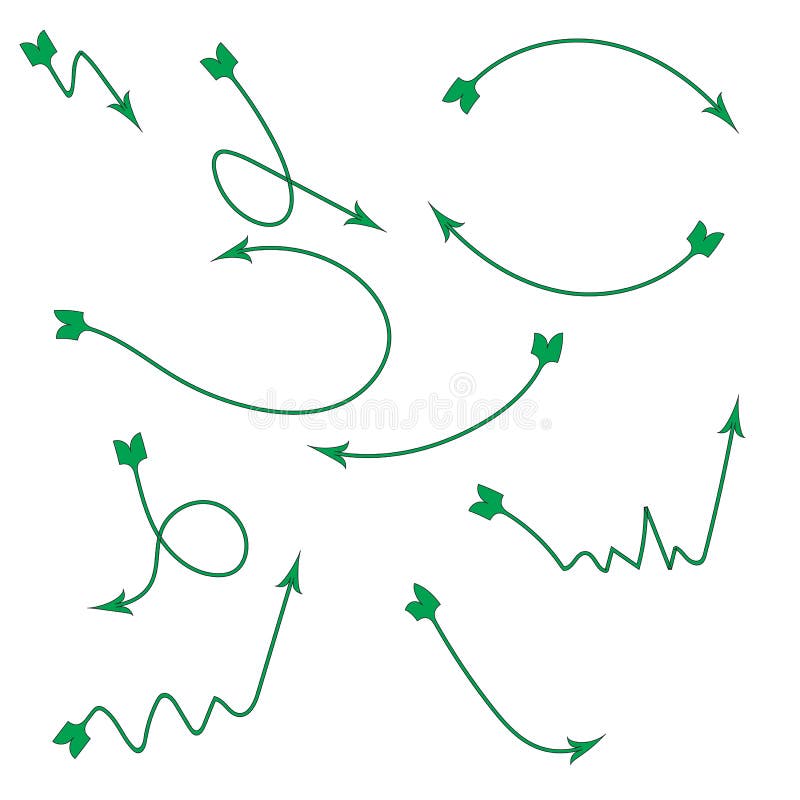 Arrows Vector Graphic Element Stock Vector - Illustration of thin ...