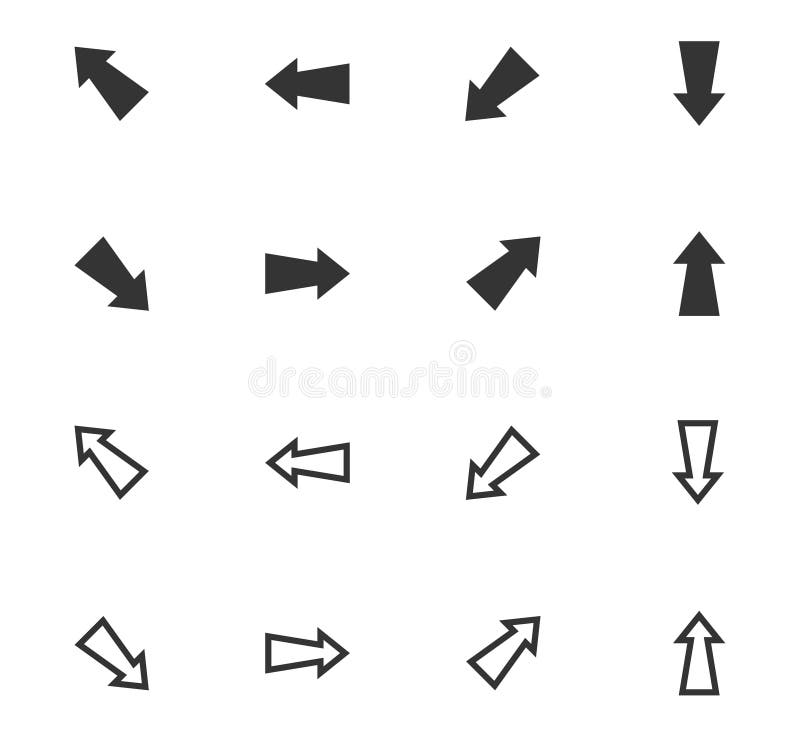 Arrows icons set stock vector. Illustration of play - 141353958