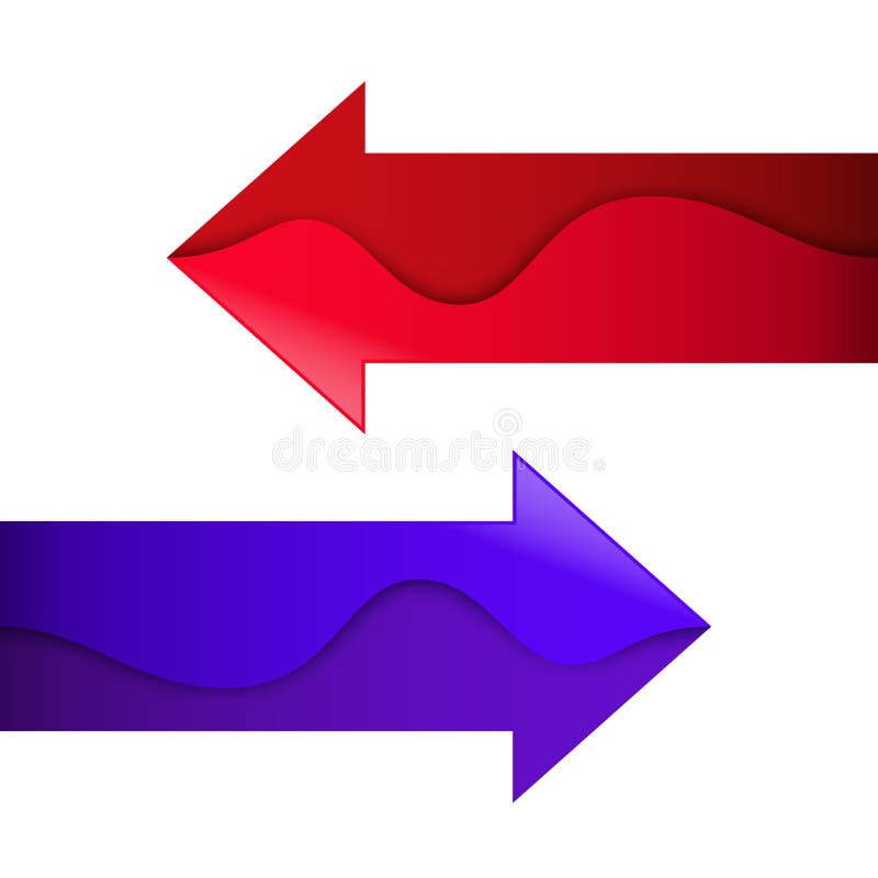 Arrows with Wave, Red and Purple, Vector Stock Vector - Illustration of ...