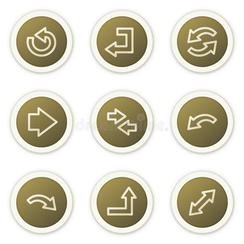 Arrows web icons set 1 stock vector. Illustration of bend - 12947301