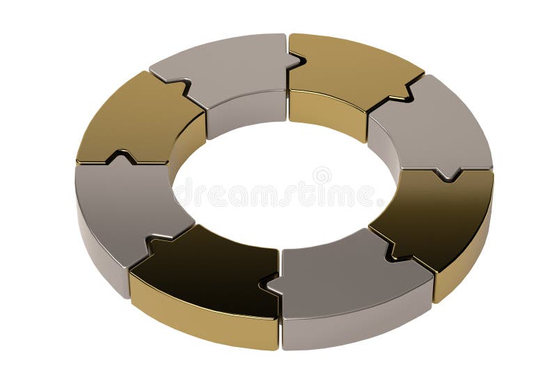 Arrows Wheel Patterns.3D Illustration. Stock Illustration ...