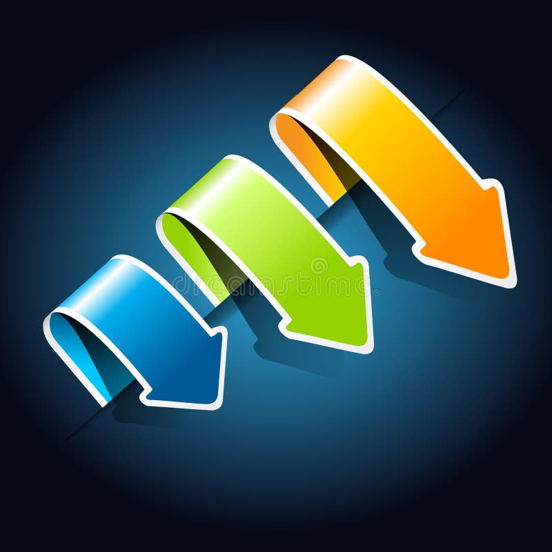 Arrows for your (web) page stock vector. Illustration of colorful ...