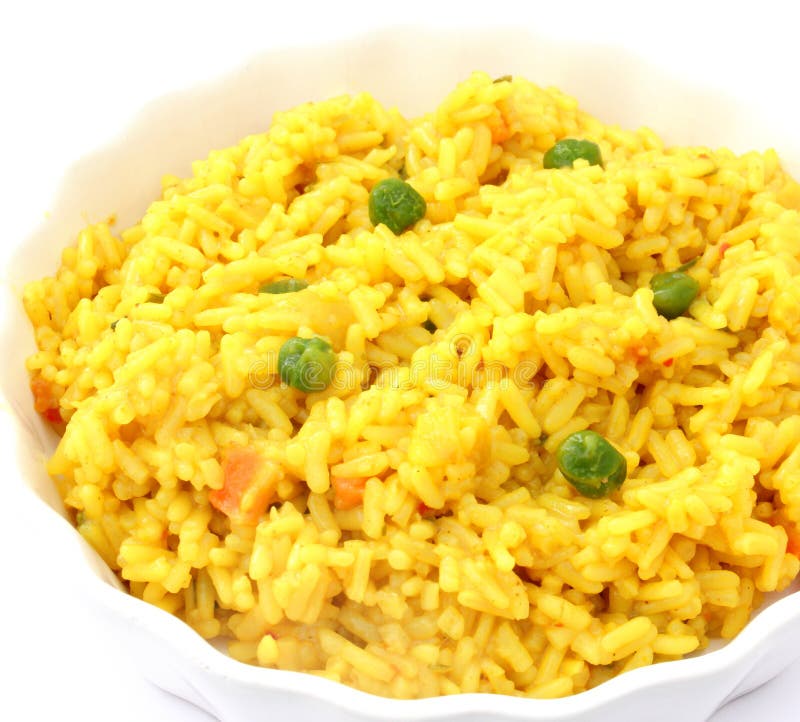 Arroz de caril foto de stock. Imagem de ervilhas, coma - 64092824