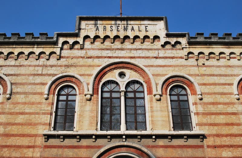 Arsenale Building In Verona Stock Photo - Image of landscape, tourist ...
