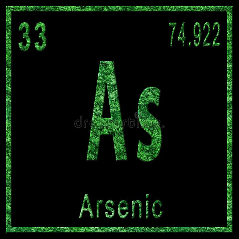 Arsenic Chemical Element, Green Edition Stock Illustration ...