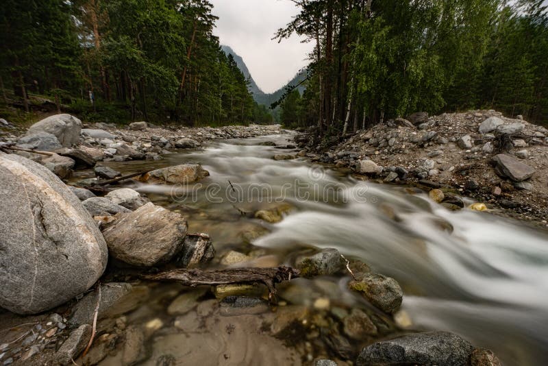 Arshan Mountain River stock image. Image of dull, fresh - 157144259