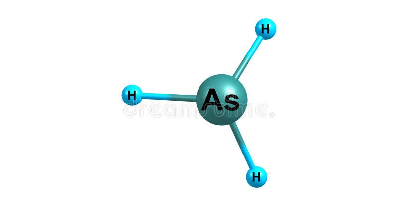 Arsine Molecular Structure Isolated on White Stock Illustration ...