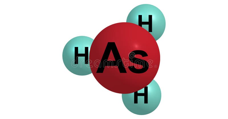Arsine Molecular Structure Isolated on White Stock Illustration ...