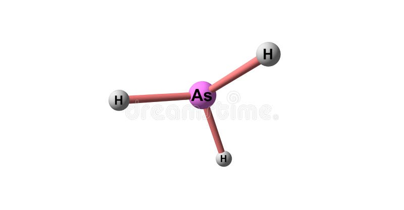 Arsine Molecular Structure Isolated on White Stock Illustration ...
