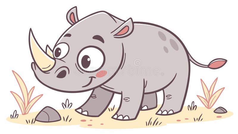 Arsinoitherium Dinosaur Excited Screams Ocean Notepad Vector Stock ...