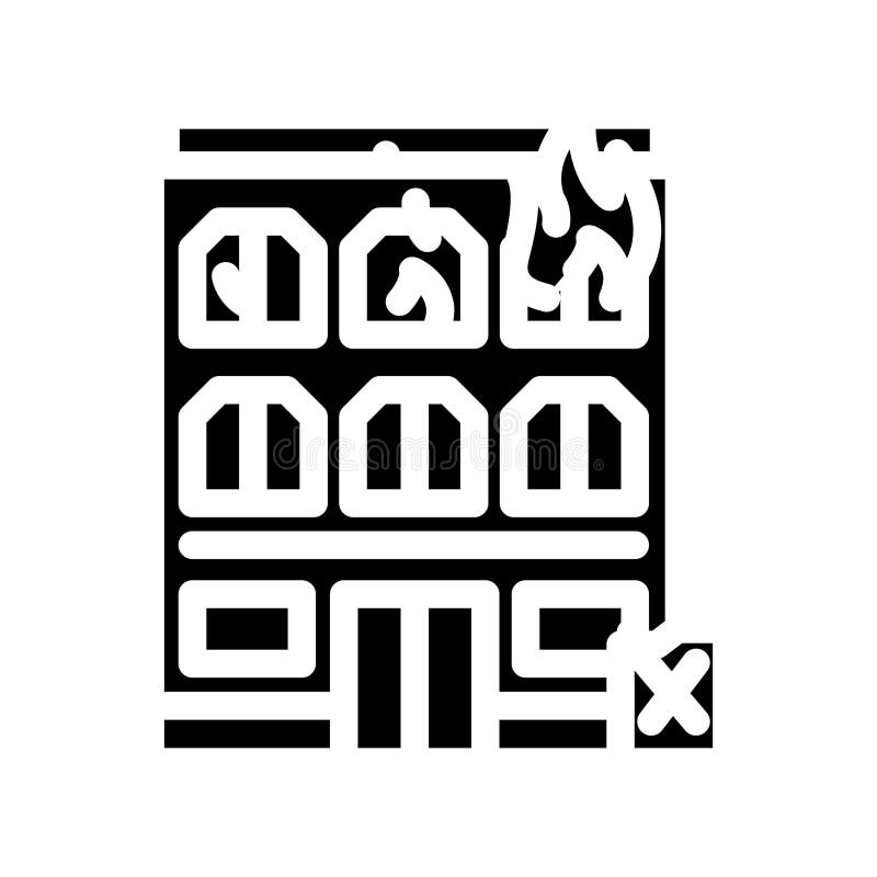 Arson Crime Glyph Icon Vector Illustration Stock Illustration ...