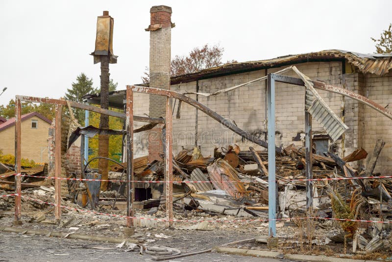 Arson stock image. Image of destroyed, debris, brick - 61128693