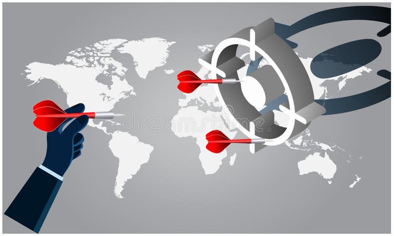 World Map Darts Stock Illustrations – 67 World Map Darts Stock ...