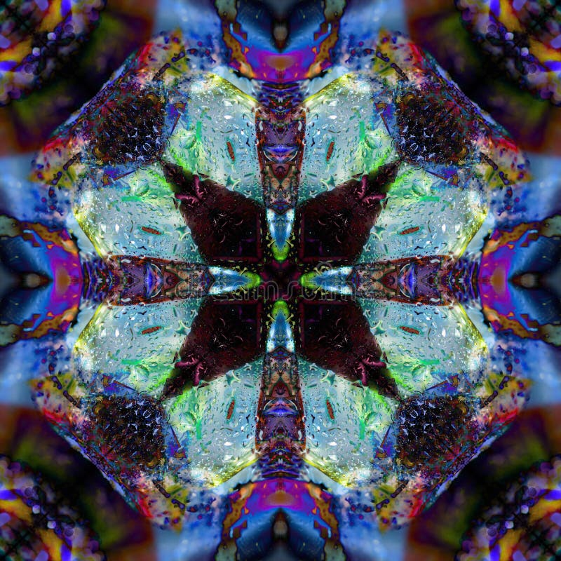 Art Abstract Design. Vivid, Color, Mirror Pattern. Stock Photo - Image ...