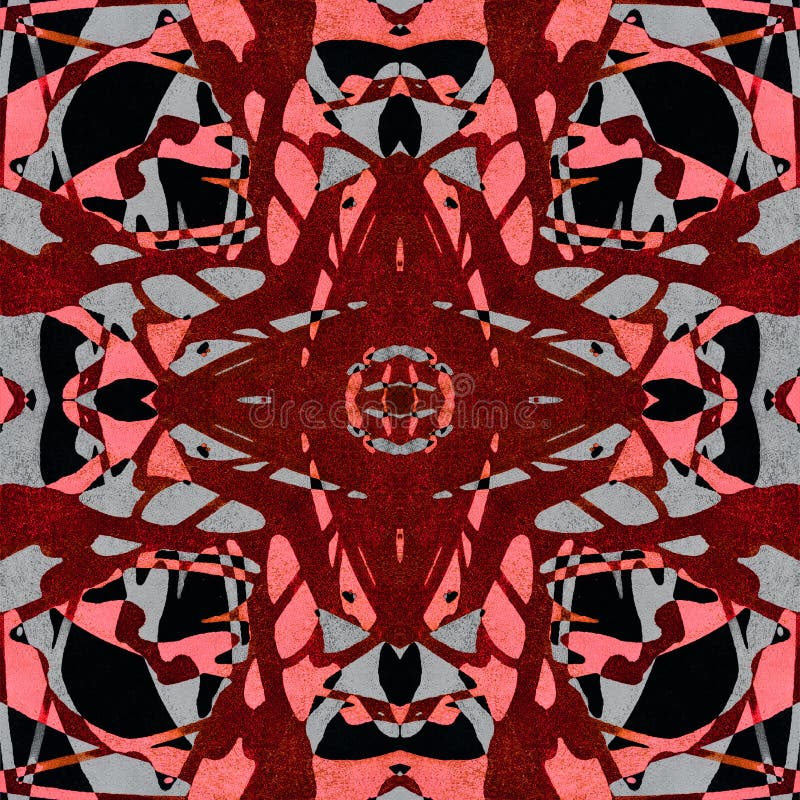 Art Abstract Design. Vivid, Color, Mirror Pattern. Stock Illustration ...