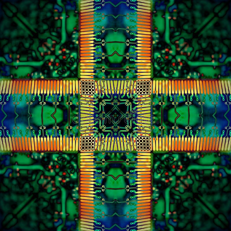 Art Abstract Design. Vivid, Color, Mirror Pattern. Stock Image - Image ...