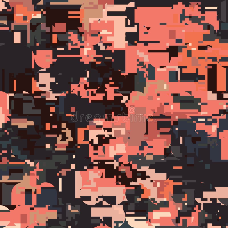 Art Abstract Geometric Pattern with Pixel Style 8 Bit Mosaic Stock ...