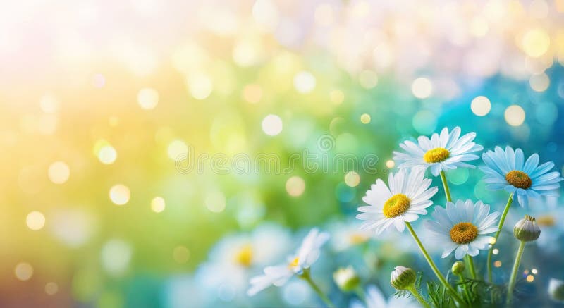 Art Abstract Spring Summer Background with Fresh Daisy Flower Stock ...