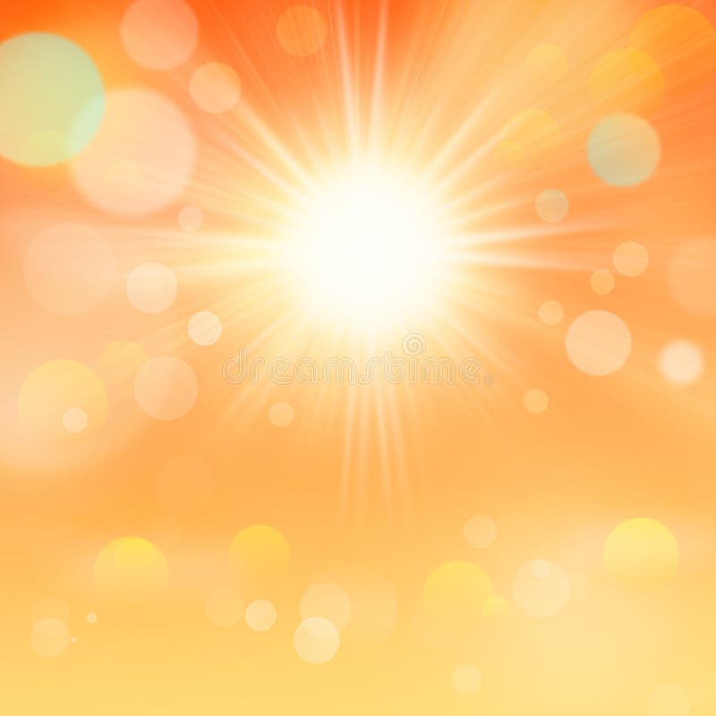 Art Abstract Spring Summer Background with Sun Stock Illustration ...