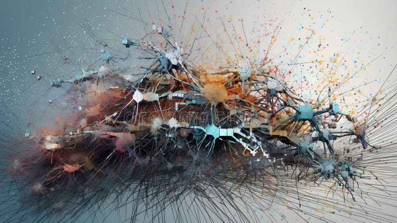 The Art of AI: Visual Expressions of Data Stock Illustration ...