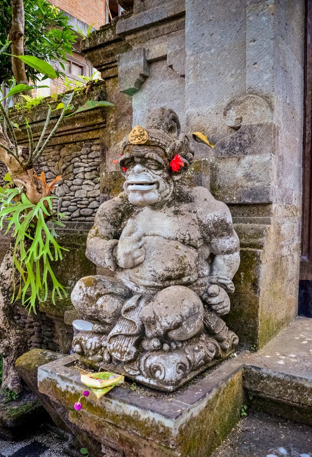 Art Ancient God Statues with Smile at Bali Stock Photo - Image of ...