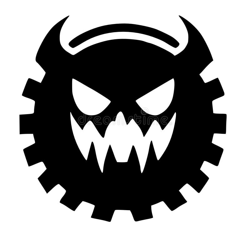 Angry Skull Monster Icon Illustration Stock Illustration - Illustration ...
