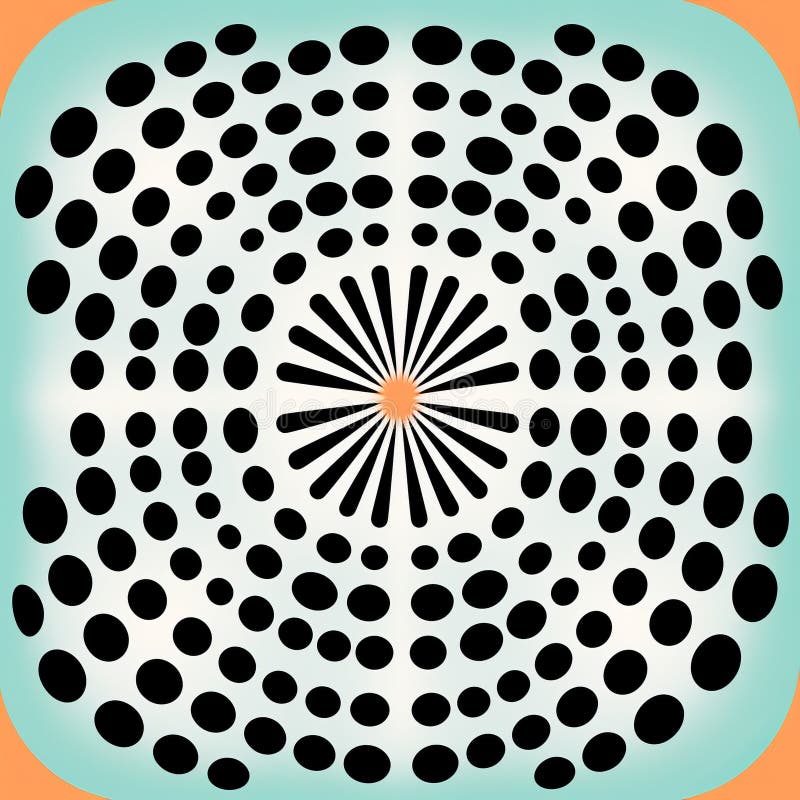 Art App with Stylized Op Art Image of Dots Stock Illustration ...