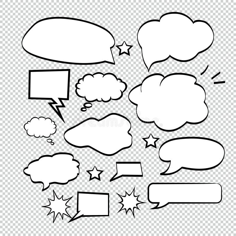 Comic Bubble Speech Balloons Speech Cartoon Speech Vector Illustrator ...