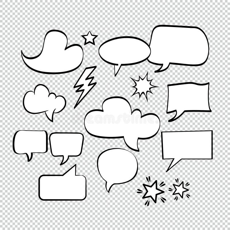 Comic Bubble Speech Balloons Speech Cartoon Speech Vector Illustrator ...