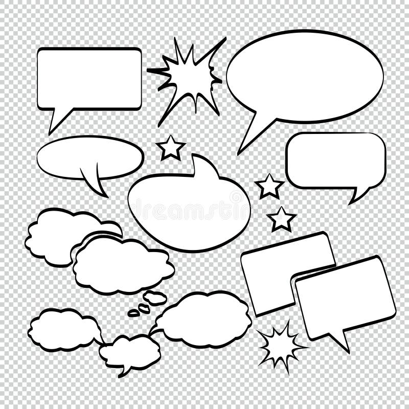 Comic Bubble Speech Balloons Speech Cartoon Speech Vector Illustrator ...
