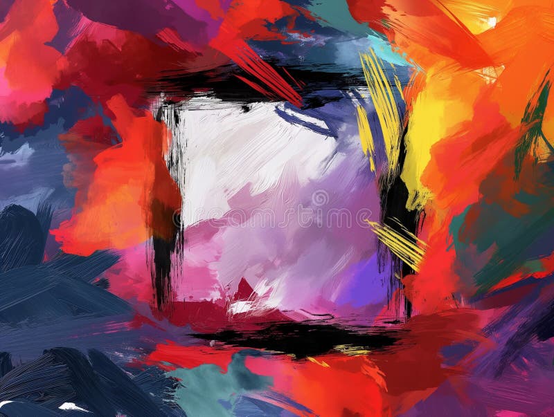 Art Background with Copy Space in the Middle, Influenced by Paint ...