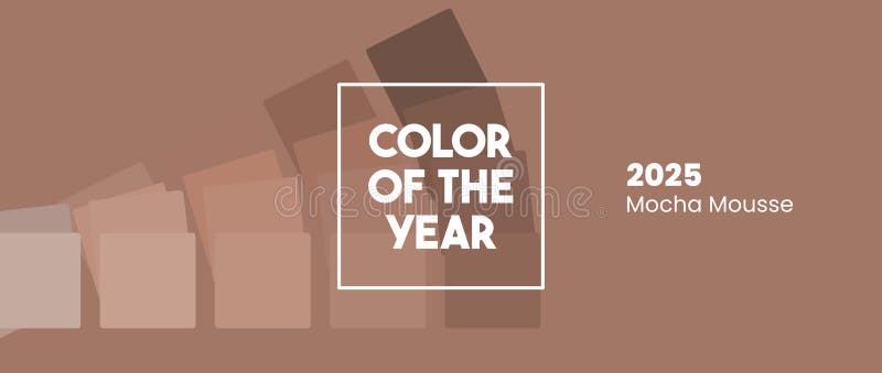 Art Background with Examples of this Year Color Palette. Mocha Mousse ...