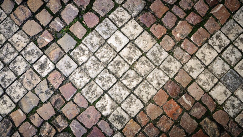 Art Background of a Pavement Paved with Small Granite Square ...