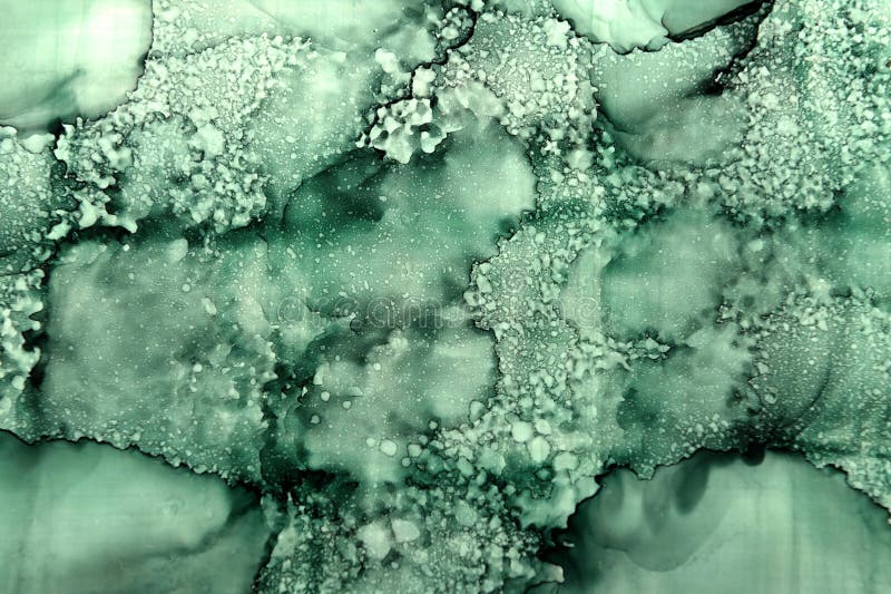 Art Background of Stains with Dry Drops in Green Color Stock Photo ...