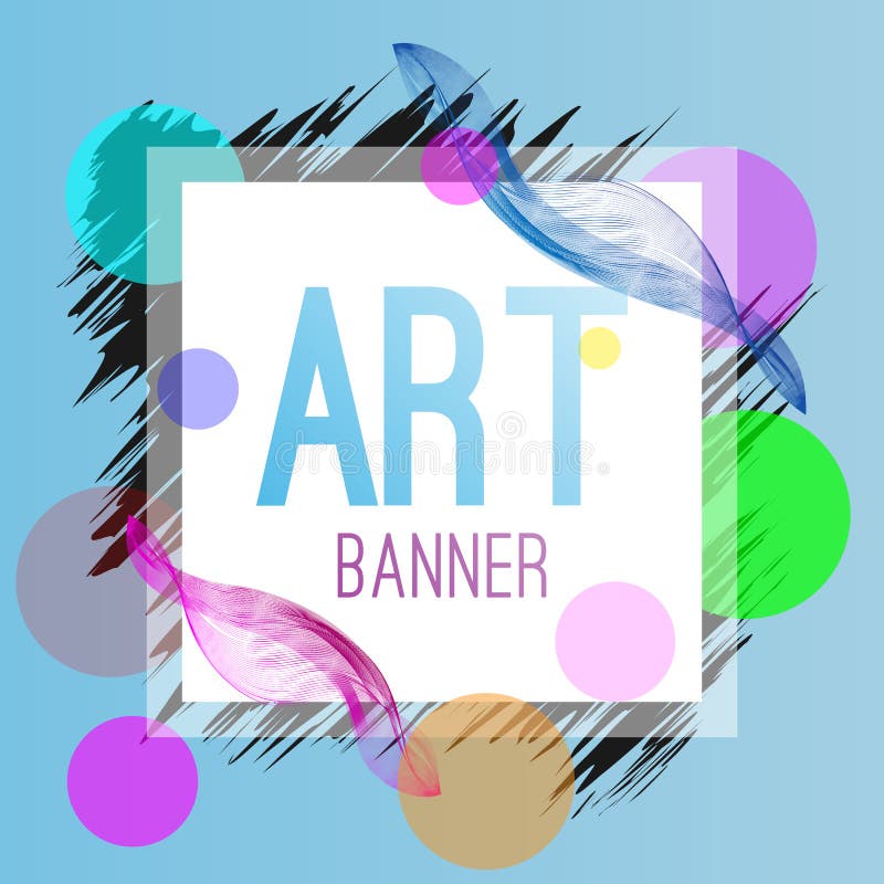 Art Banner in Different Colors. Stock Vector - Illustration of ...