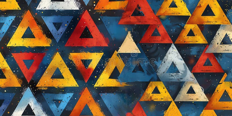Art Banner in Graffiti Style with Geometric Meshes Stock Illustration ...