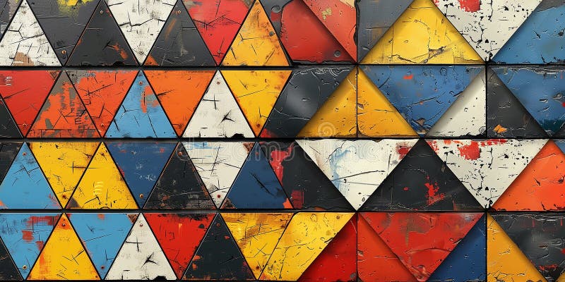 Art Banner in Graffiti Style with Geometric Meshes Stock Illustration ...