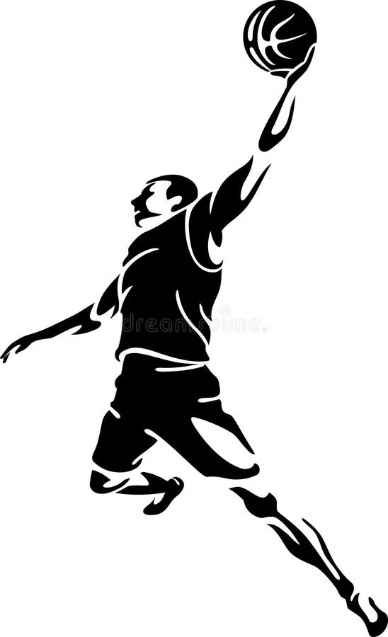 Art Basketball Dunk stock vector. Illustration of aiming - 55980489