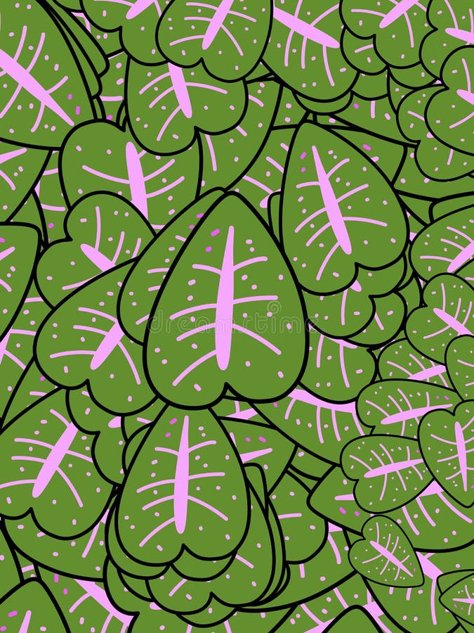 Beautiful Leaf Pattern Background Stock Illustration - Illustration of ...