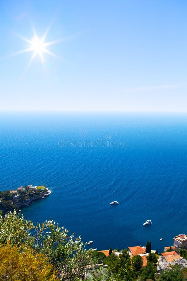 Art Beautiful Sea Cote D Azur in the Evening Stock Photo - Image of ...