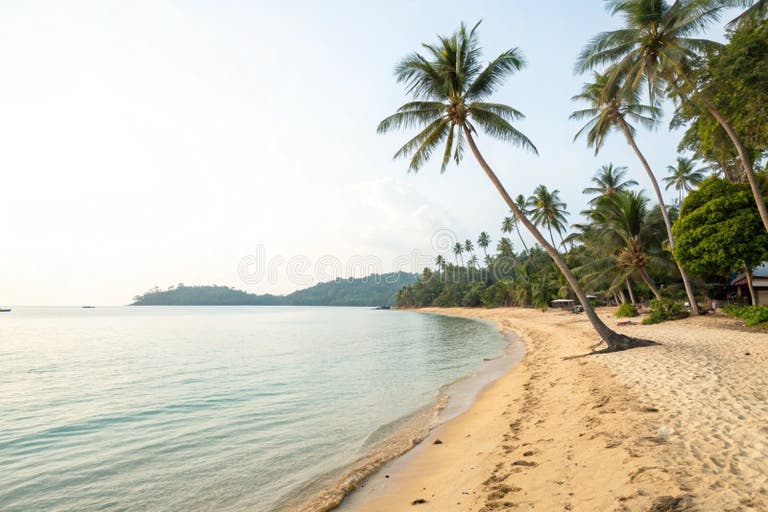 Art Beautiful Seaside View Background Stock Illustration - Illustration ...