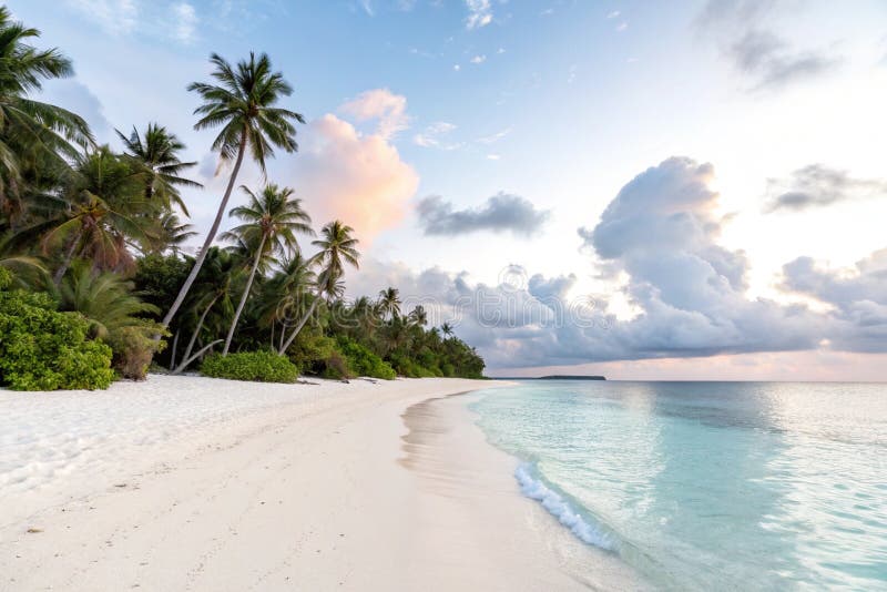 Art Beautiful Untouched Tropical Sea Beach Stock Illustration ...