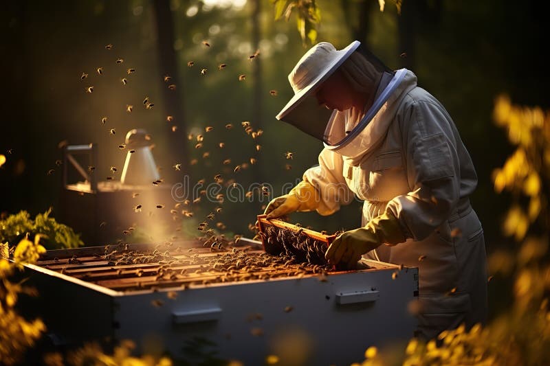 The Art of Beekeeping a Beekeeper S Care and Connection with Bees in ...