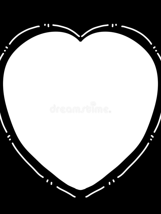 Black Heart with Shadow on White Background Stock Illustration ...