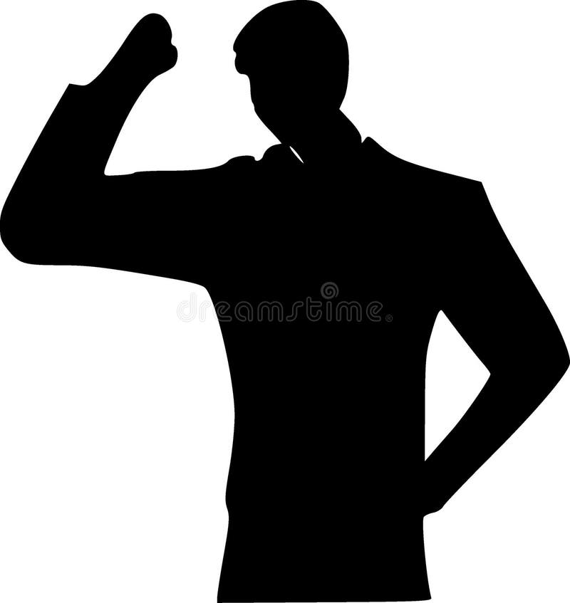 Black and White of Man Shape Stock Illustration - Illustration of black ...